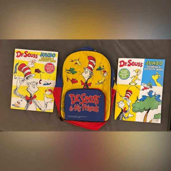 Dr Seuss | Toys | 2 Pack Dr Seuss Jumbo Coloring Activity Book With ...
